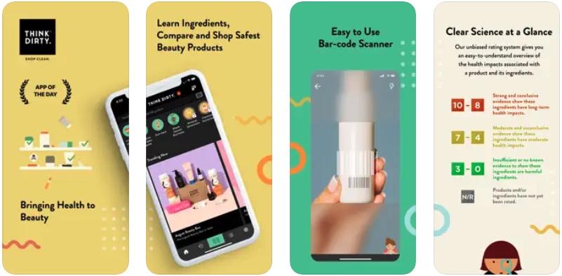 Learn About Skincare Product Ingredients With The Think Dirty App - iOS ...