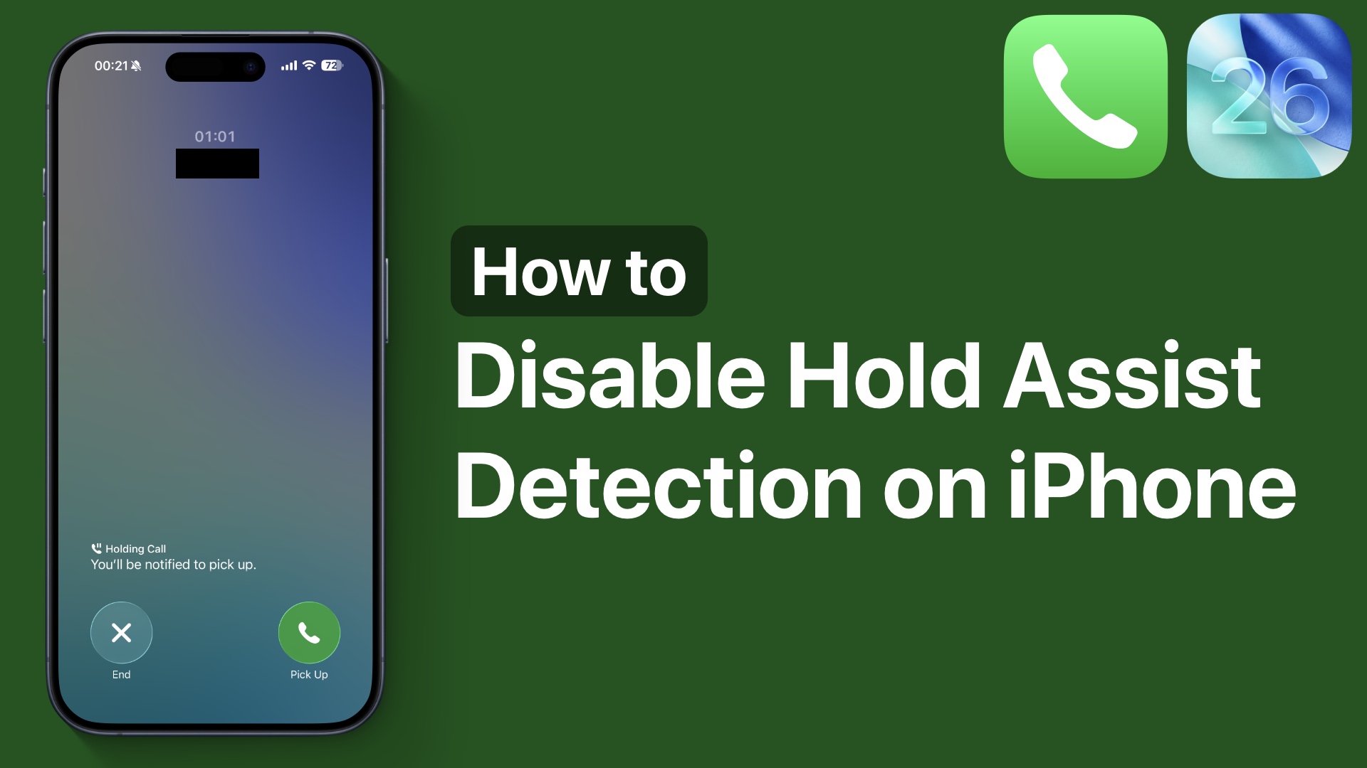 How to Disable Hold Assist Detection Feature in iOS 26 - iOS Hacker