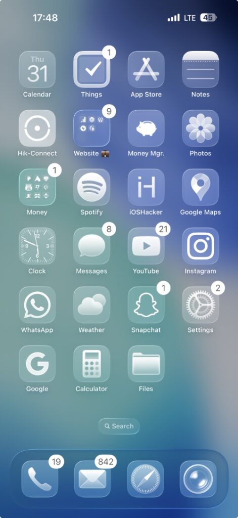 How To Make iPhone Icons Clear In iOS 26 - iOS Hacker