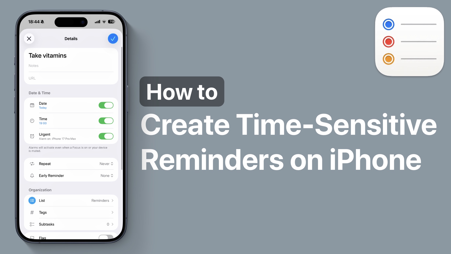 How to Create Time-Sensitive Reminders That Bypass Focus Modes - iOS Hacker